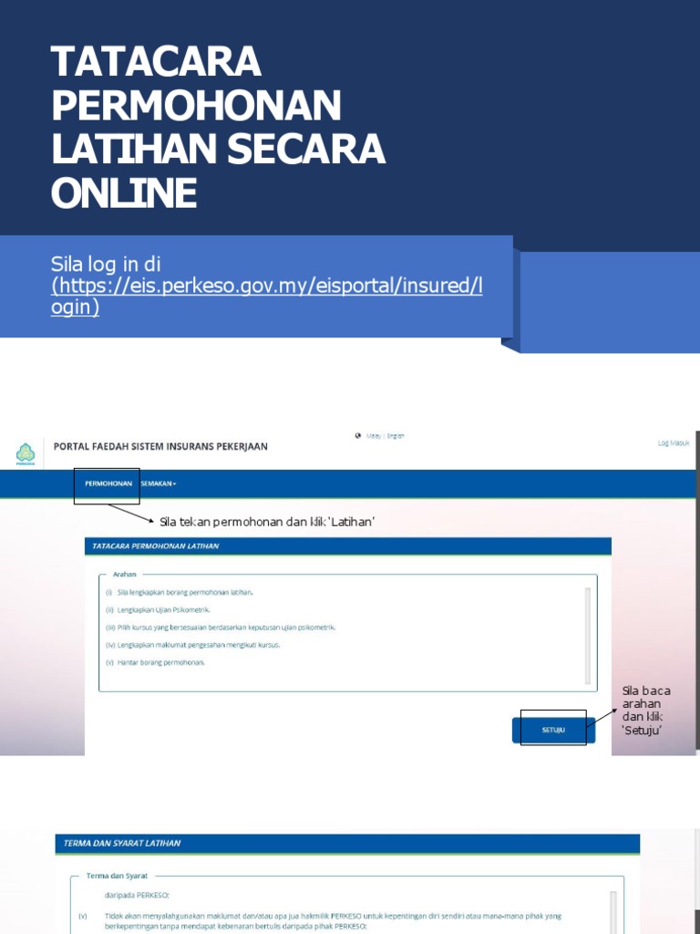 Tatacara Permohonan Latihan | PDF