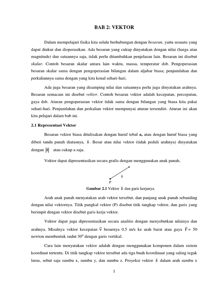 Fisika Dasar - BAB 2 - Vektor | PDF