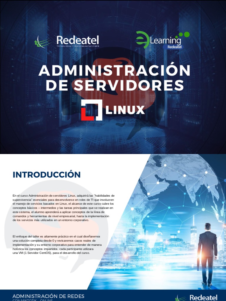 Brochure Adm Linux | PDF | Servidor (Computación) | Archivo de computadora