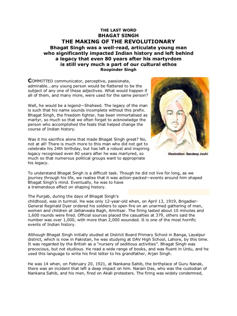 Bhagat Singh | Download Free PDF | Punjab | Violence