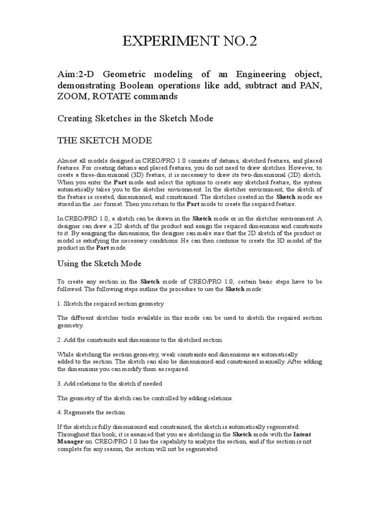 Experiment No.2 - Cad | PDF | Line (Geometry) | Ellipse