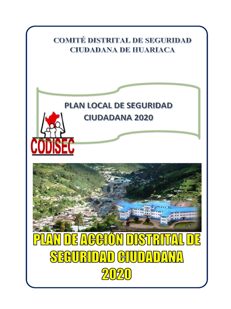 Plan de Accion Codisec Huariaca 2021 | PDF | Valores | Estado (política)