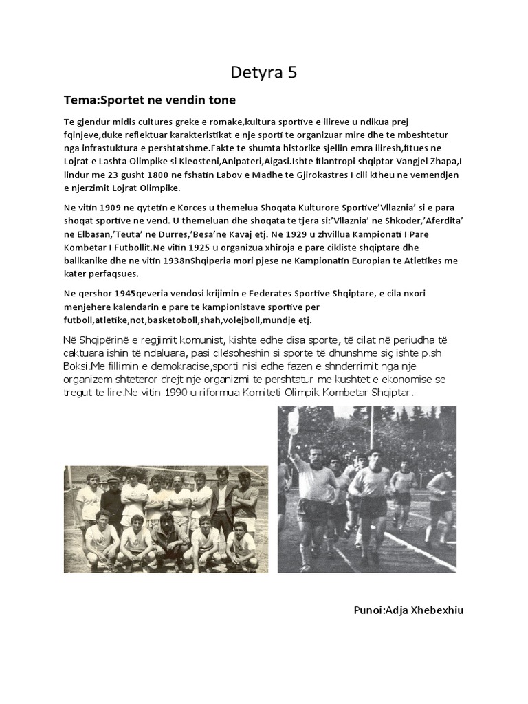 Detyra 5 Fiskultur | PDF