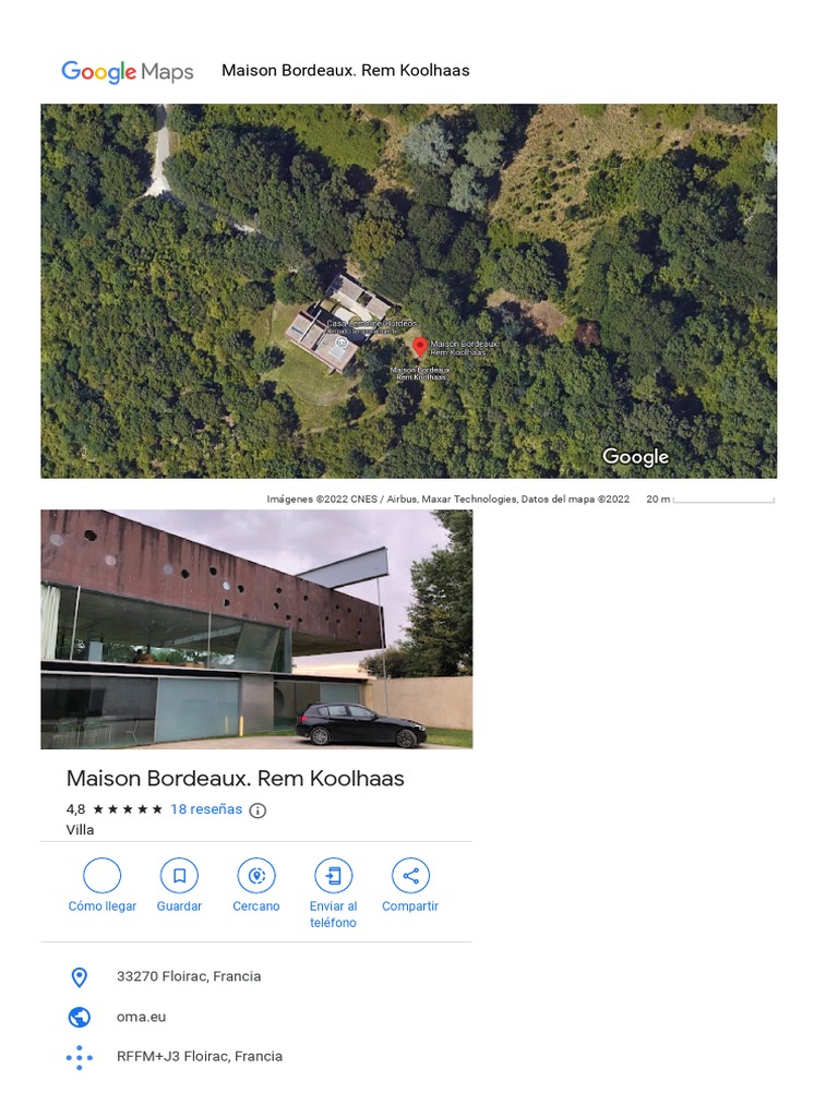 Maison Bordeaux. Rem Koolhaas - Google Maps | PDF