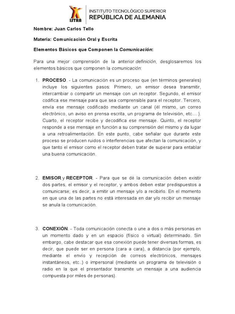 Elementos de La Comunicacion | PDF | Comunicación | Lingüística