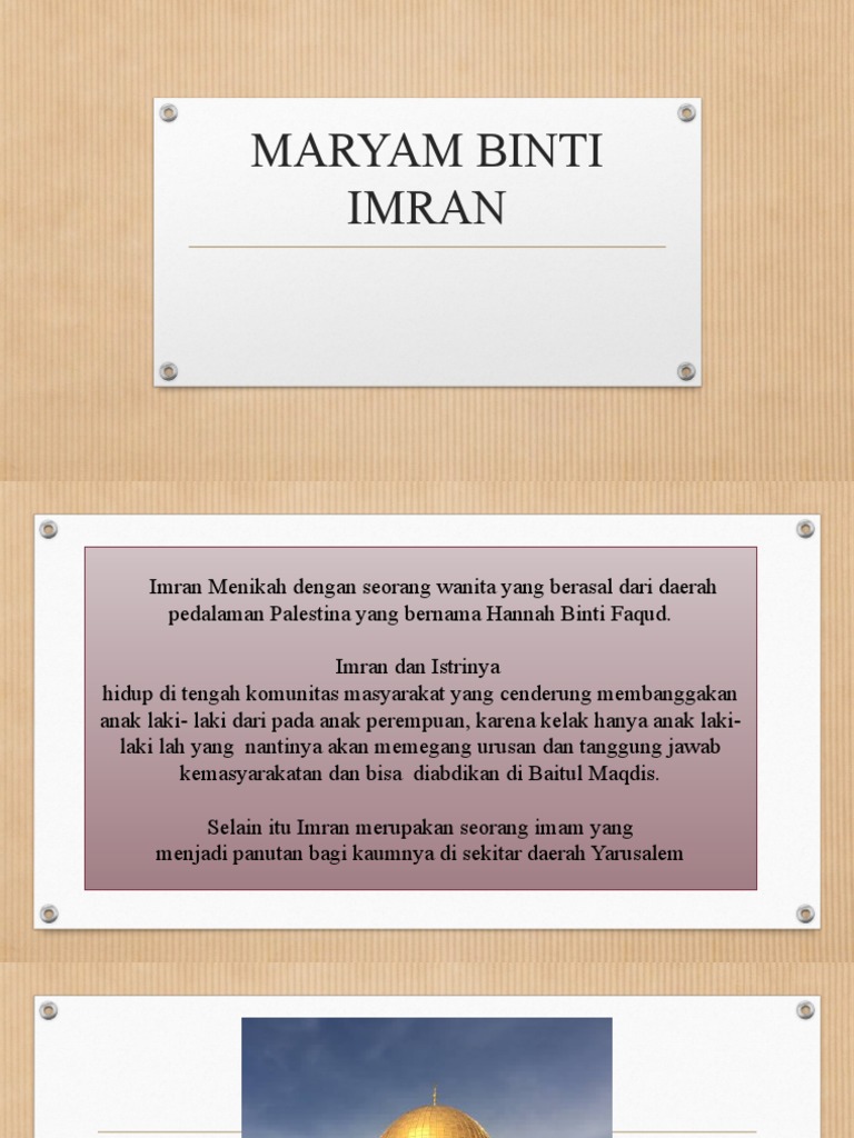 Maryam Binti Imran | PDF