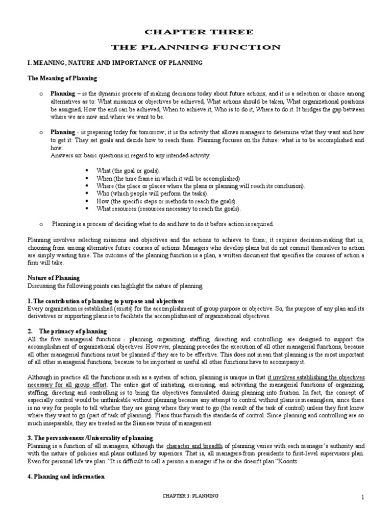 Introduction To Management Chapter Three | PDF | Goal | Goal Setting