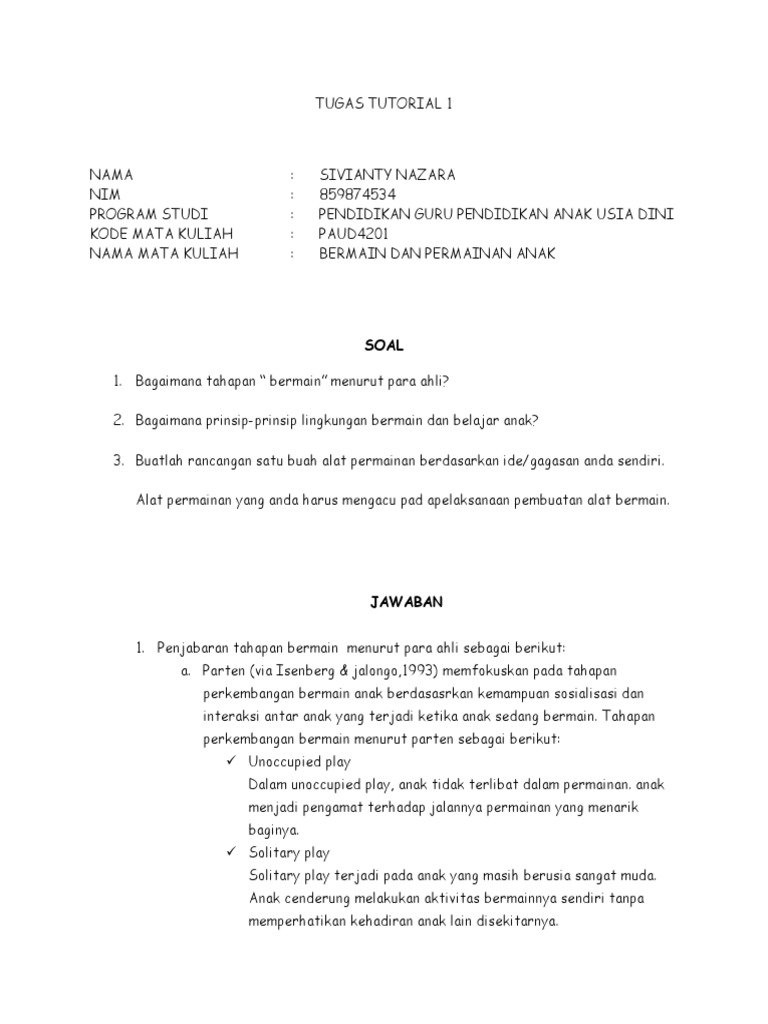 Tugas Tutorial 1 | PDF