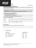 Aon Care GHS Claim Form | PDF | Hospital | Patient