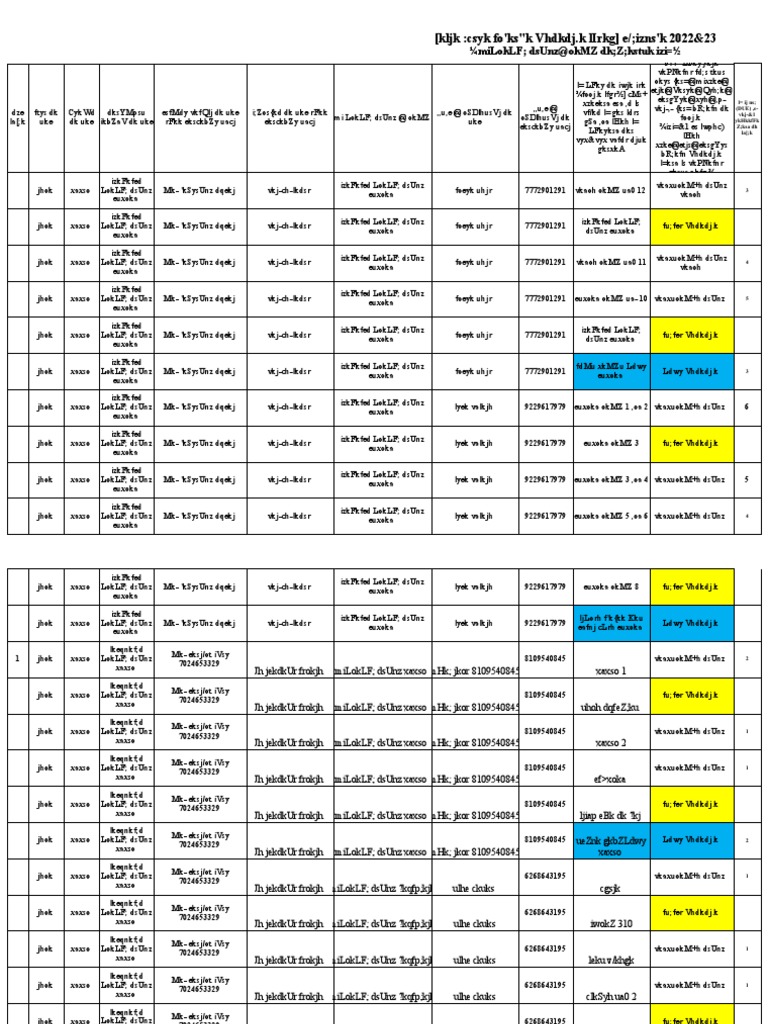 MRE Microplan Formats Hindi_ | PDF
