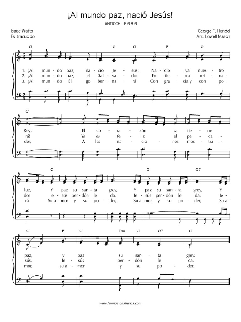 Al Mundo Paz Nacio Jesus | PDF