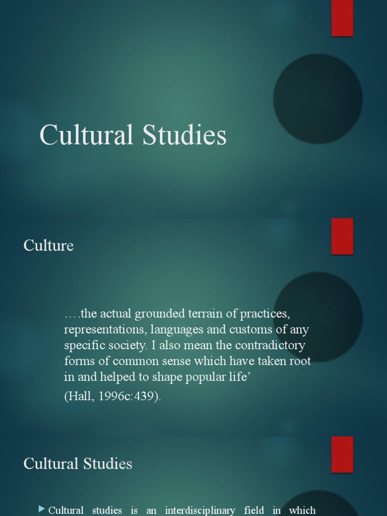 Cultural Studies: Power and Representation | PDF | Cultural Studies ...