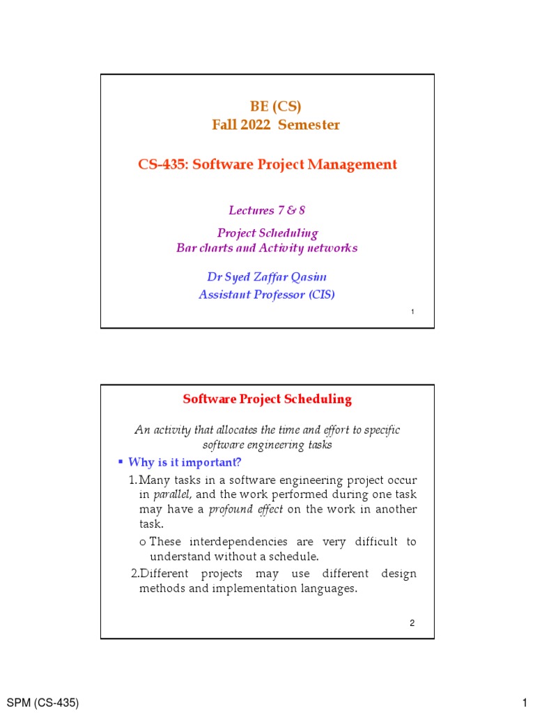 Software Project Scheduling Techniques | PDF | Project Management | Software