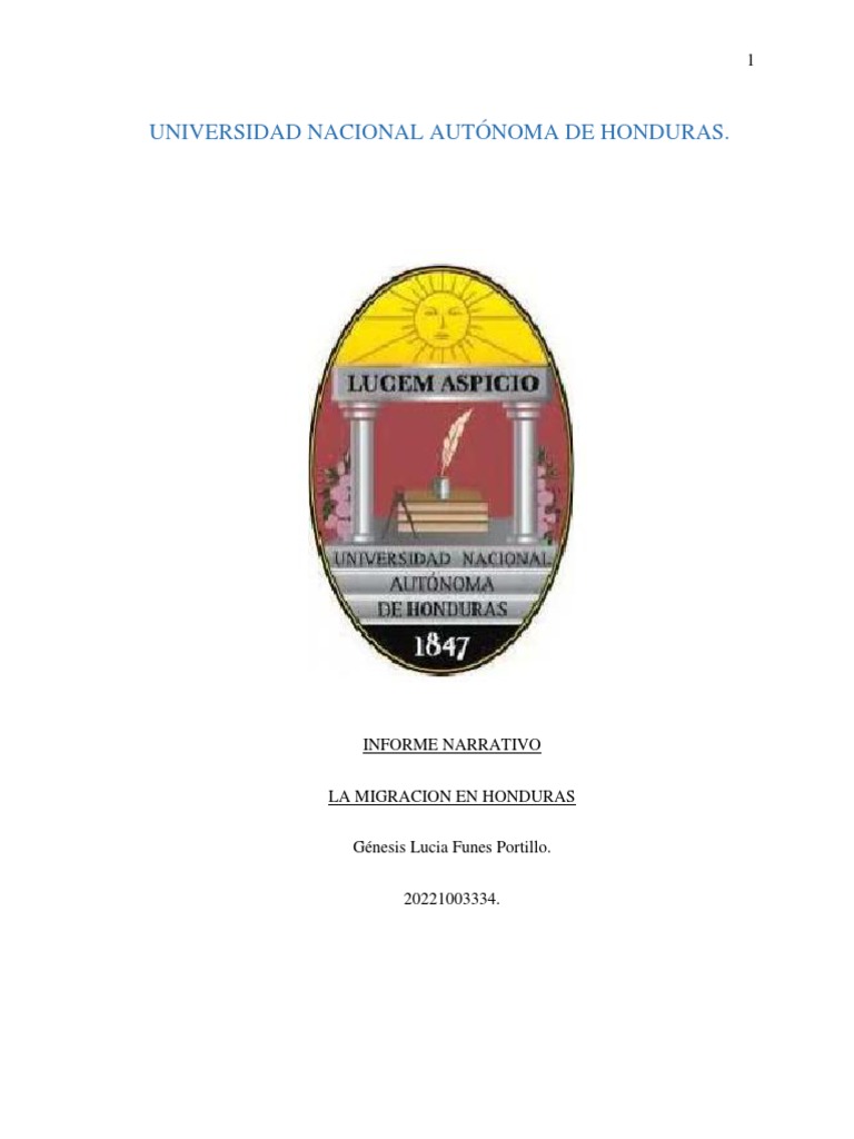 Funes Genesis U3T2a1 | PDF | Migración humana | Honduras