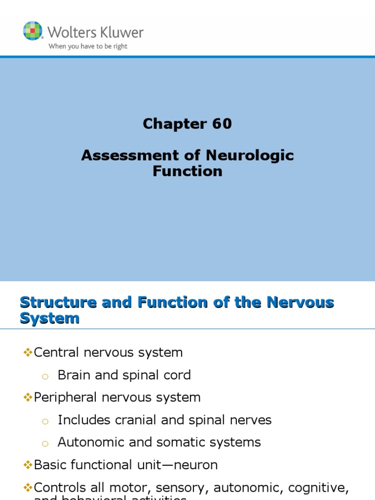Chapter60 Assessment of Neurologic Function | PDF | Nervous System ...