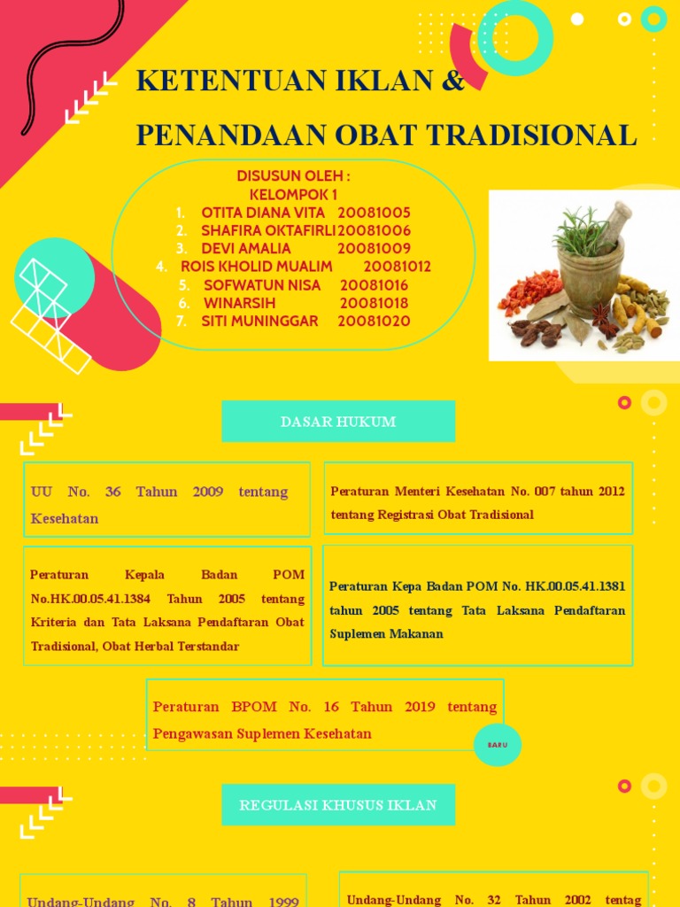 Ketentuan Iklan Obat Tradisional | PDF