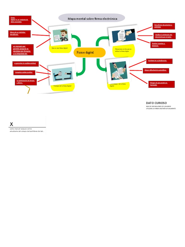 Mapa Mental Firma Digital | PDF | ciberespacio | Edad de información