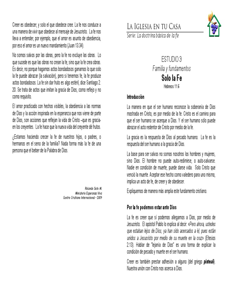 3 Solo La Fe | PDF | Fe | Cristo (título)
