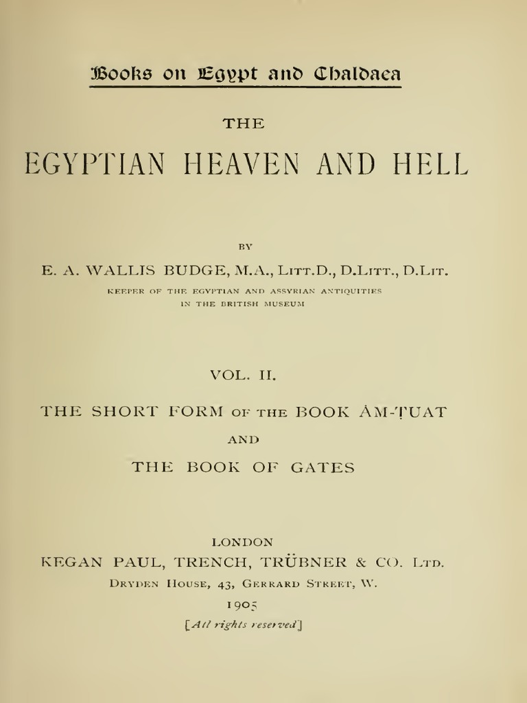 Egyptian Heaven and Hell Volume II | PDF | Ancient Near East Mythology ...
