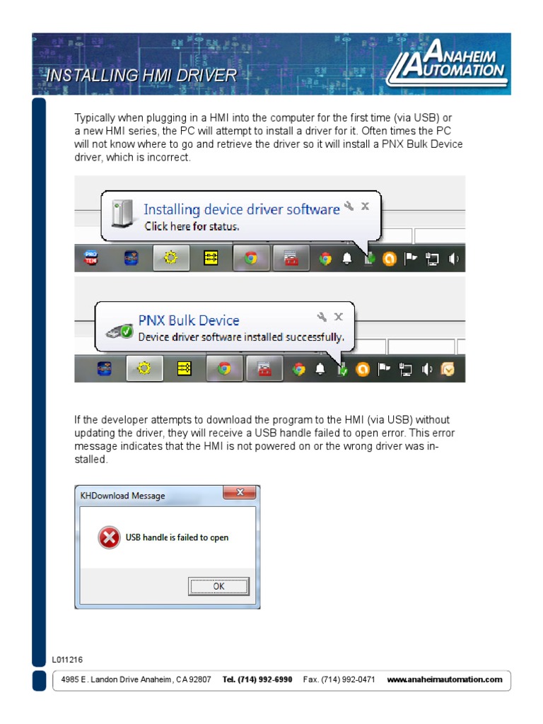 L011216 - Getting Started | PDF | Device Driver | Usb