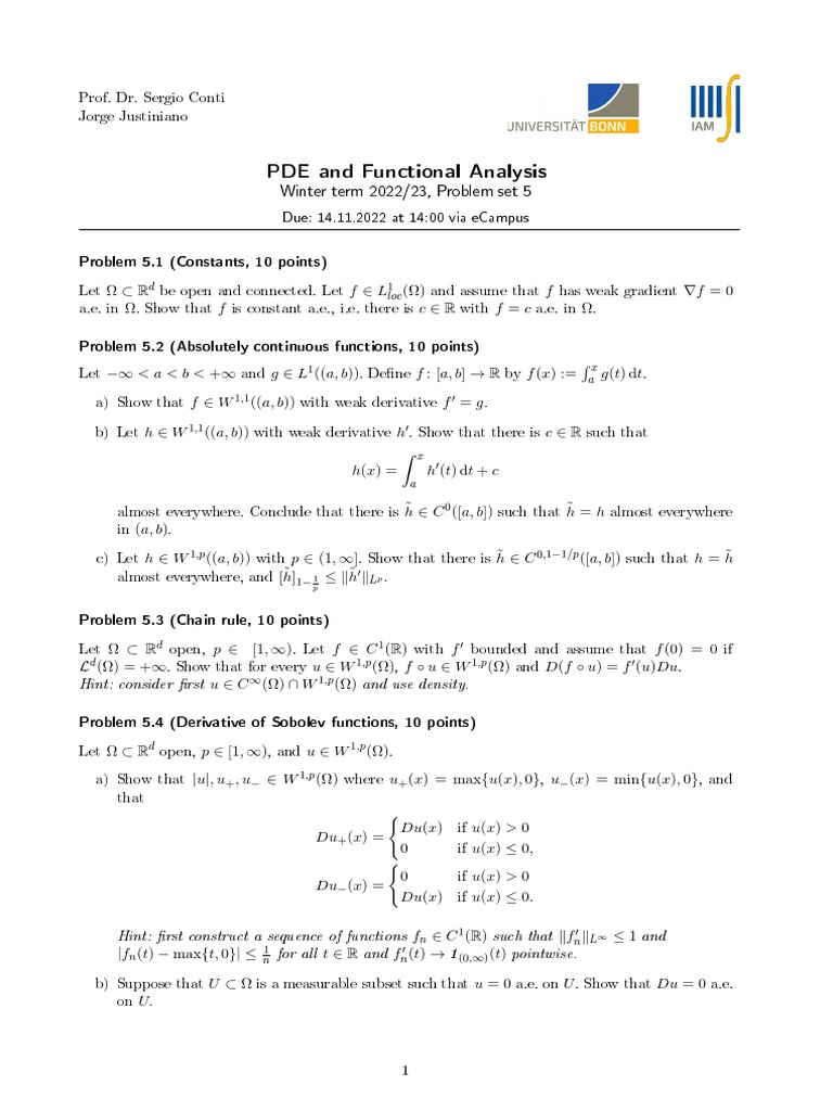 Blatt05 Conti22 | Descargar gratis PDF | Functional Analysis | Calculus