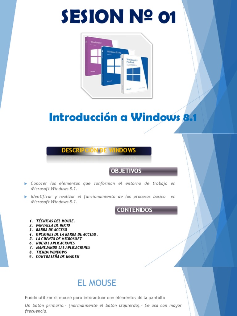 Introducción A Windows 8.1-Sesión 01 - Revision de Objetivos | PDF | Microsoft Windows ...
