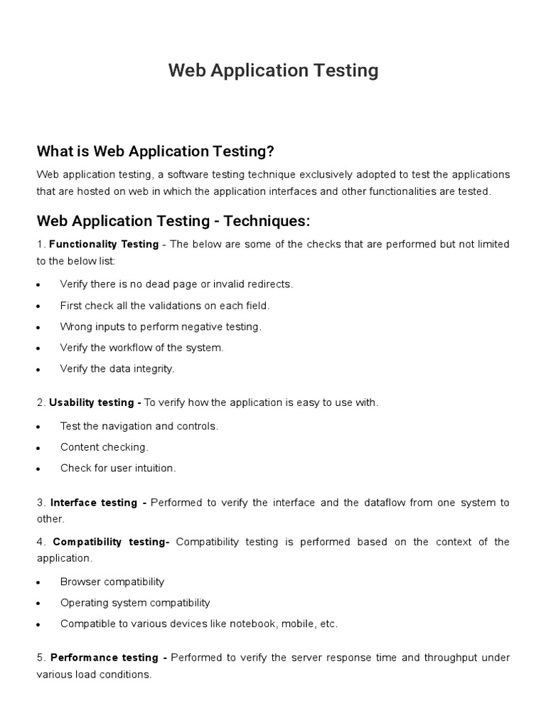 Web Application Testing Download Free Pdf World Wide Web Internet