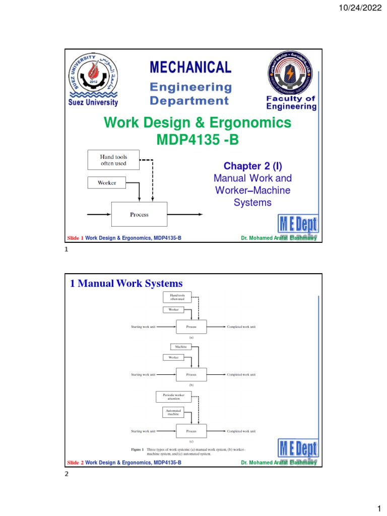 2 - Manual Work and Worker-Machine Systems (I) | PDF | Human Factors ...