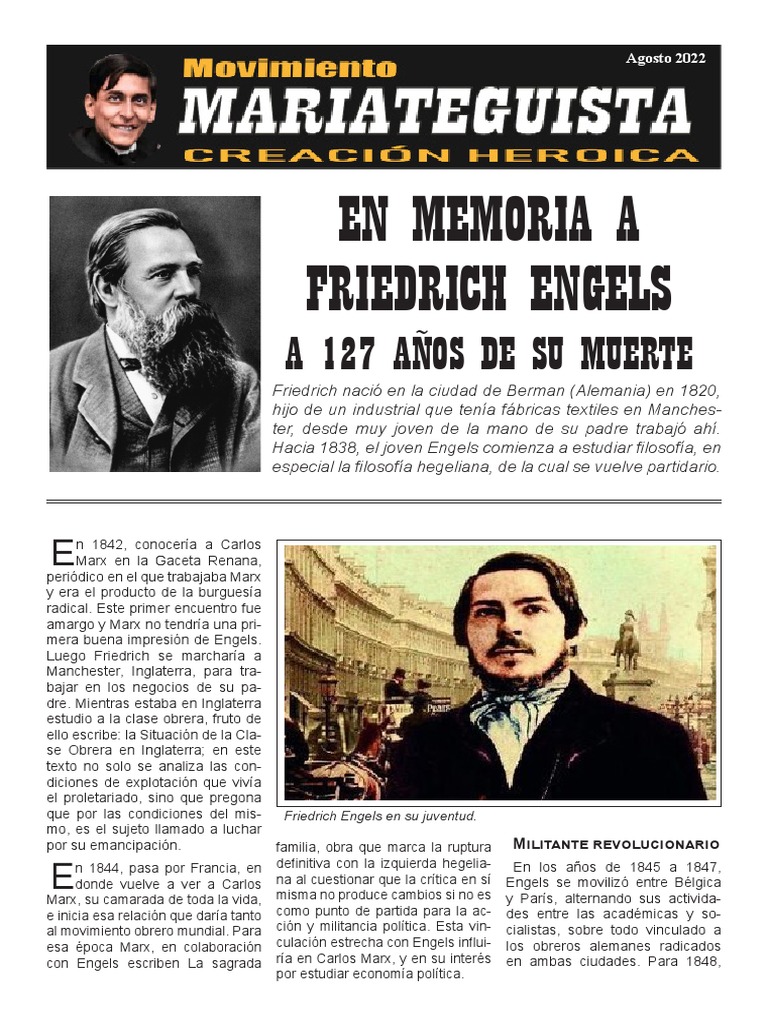 8 en Memoria A Federico Engels | PDF | Karl Marx | Friedrich Engels