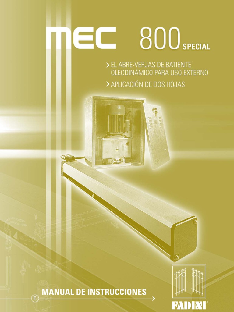 Manual Mec 800 | PDF | Bomba | Calidad (comercial)