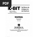 K-BIT Cuaderno de Examen | PDF