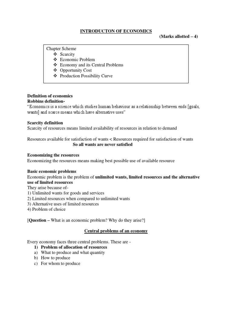 PPC CHAPTER 1 ECO | PDF | Economics | Economies