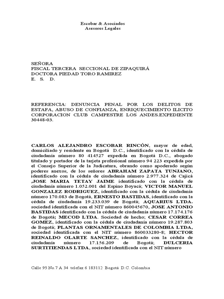 Demanda Civil 2 Pdf Colombia Corporaciones 6450