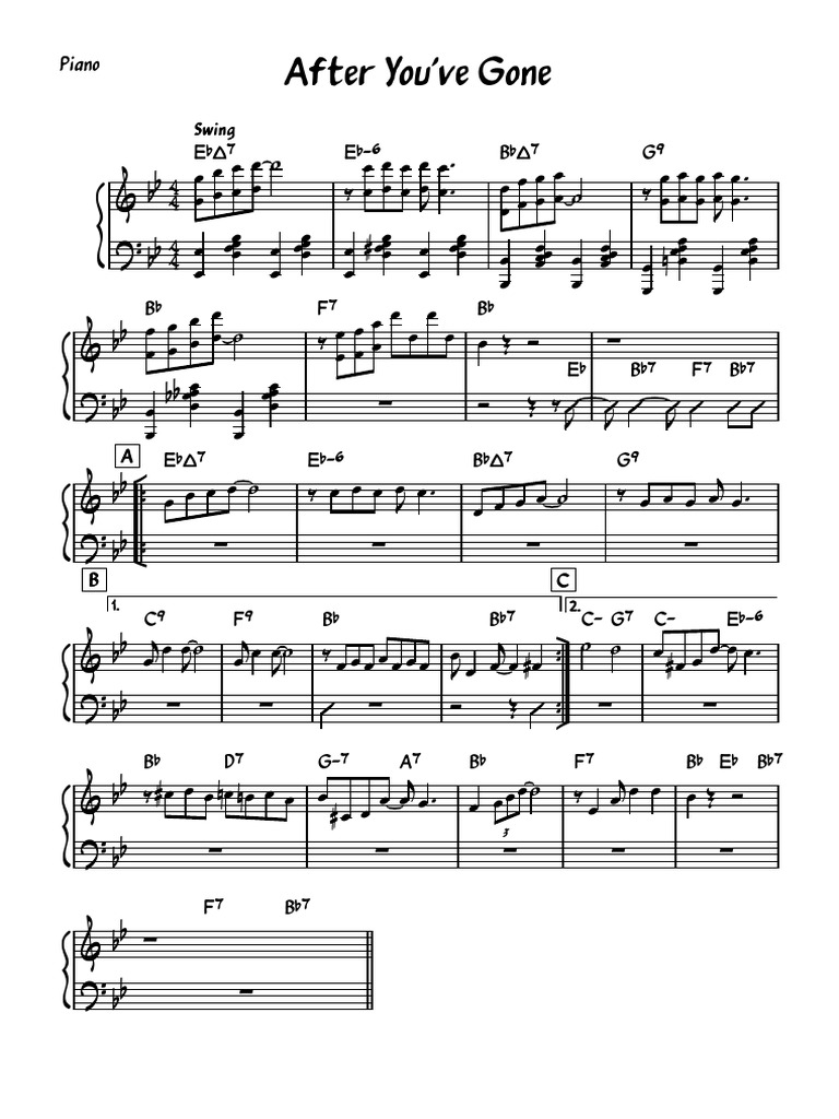 After You've Gone-Piano | PDF