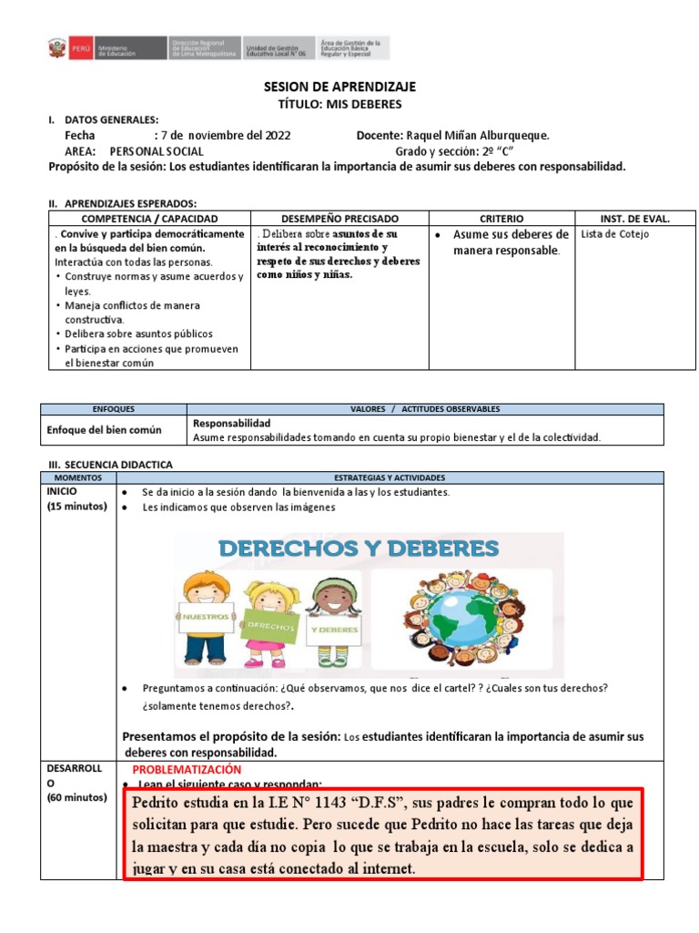 Sesion Deberes | PDF
