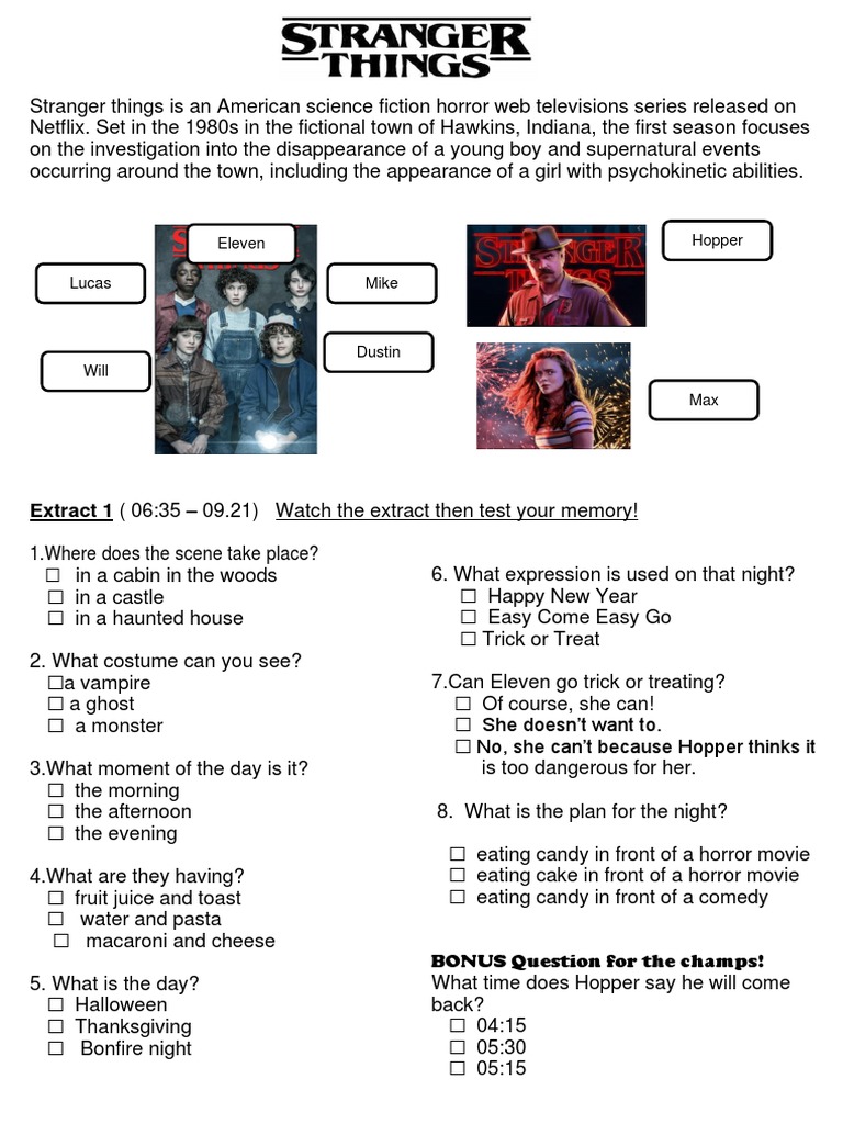 Stranger Things Halloween Scavenger Hunt | PDF | Trick Or Treating ...