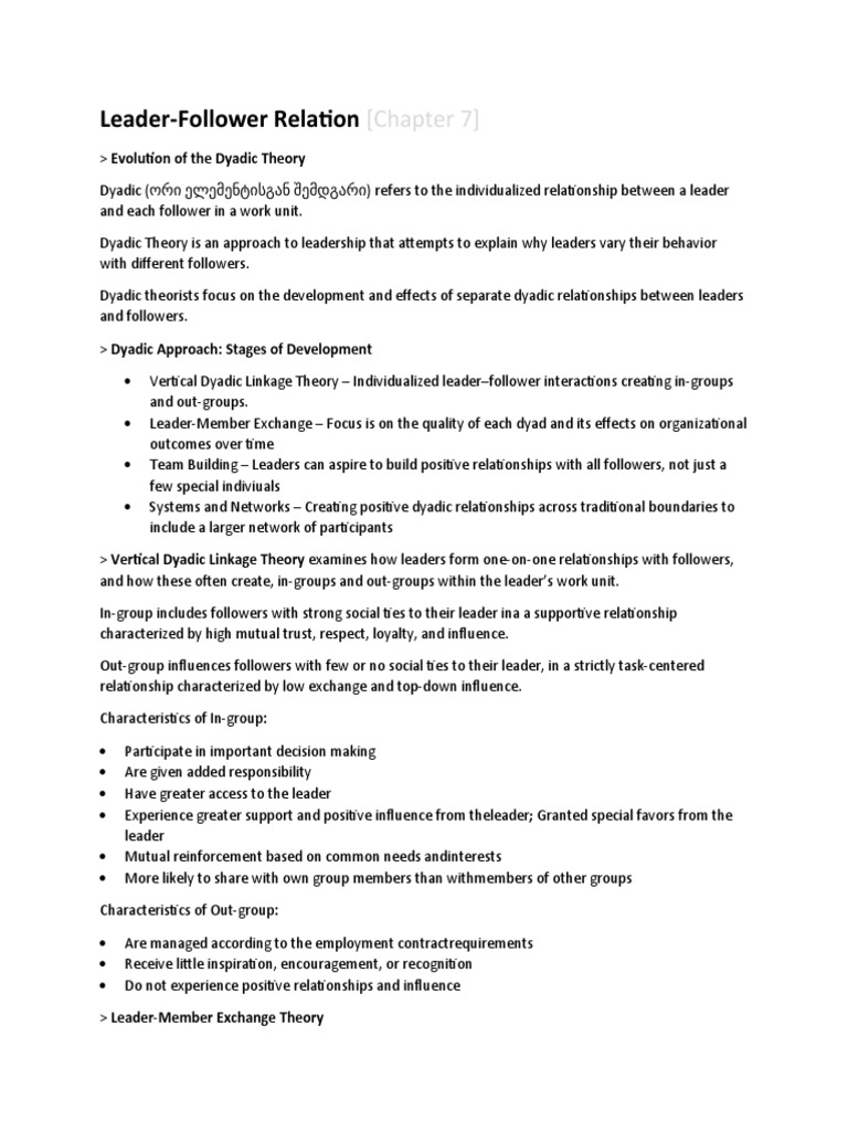 Leader Follower Relationship | PDF | Leadership | Applied Psychology