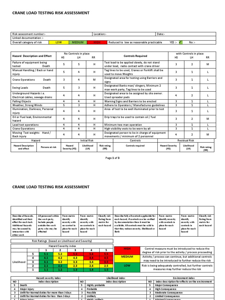 Risk Assessment Example | PDF | Risk | Hazards