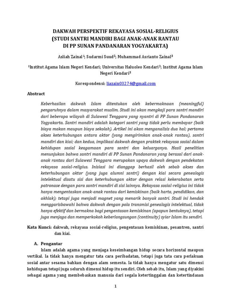 Dakwah Rekayasa Sosial Full Paper | PDF | Agama & Spiritualitas