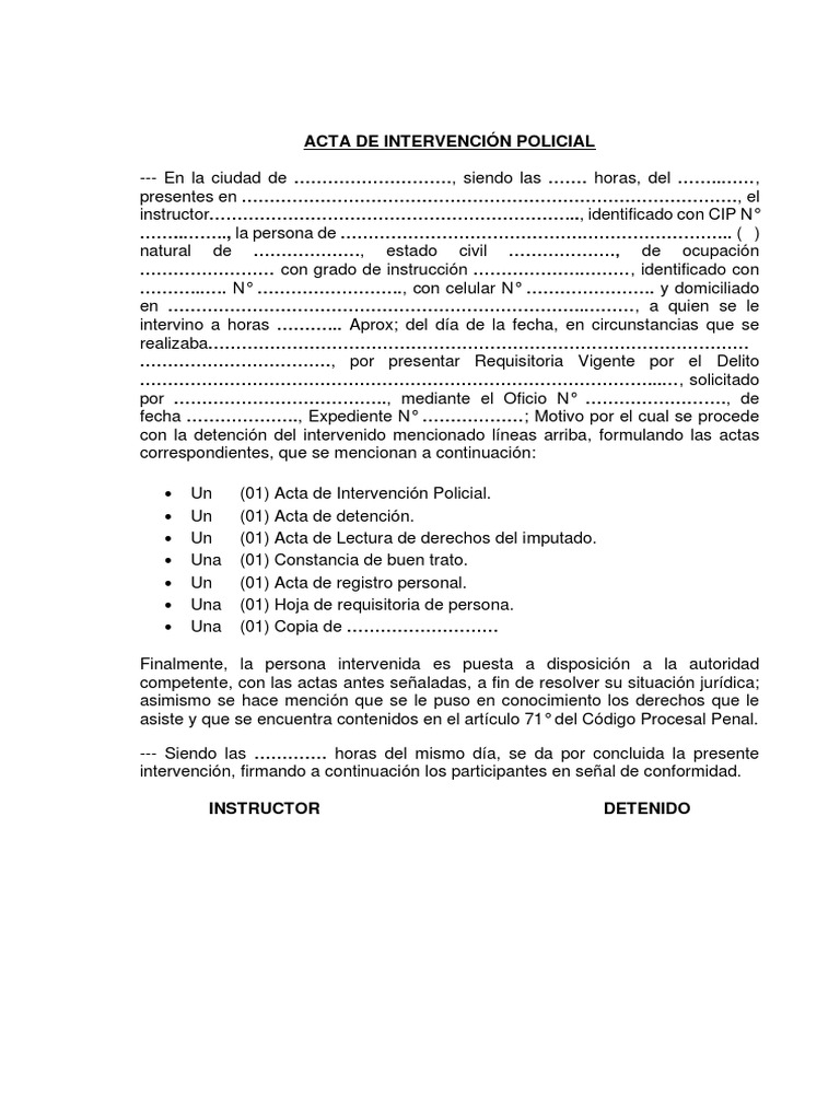 Formato de Actas para Intervención A Rq. | PDF | Ley Pública | Gobierno