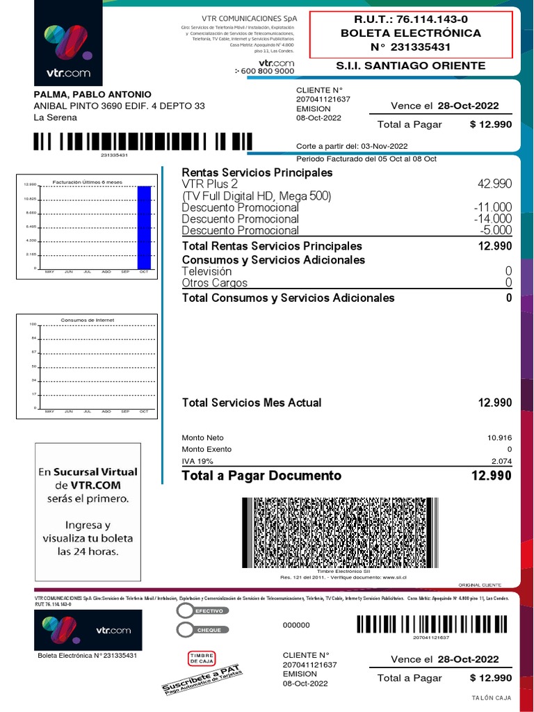 Cta Servicios | PDF | Chile | Bancario