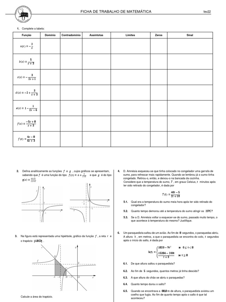 Funções Matemáticas E Problemas De Física Pdf Função Matemática