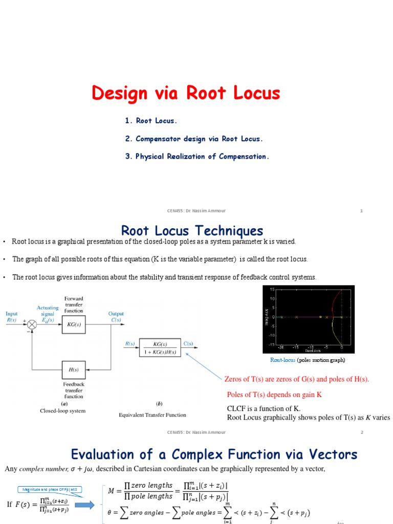 PID Controller Design via Root Locus | PDF | Control Theory | Zero Of A ...