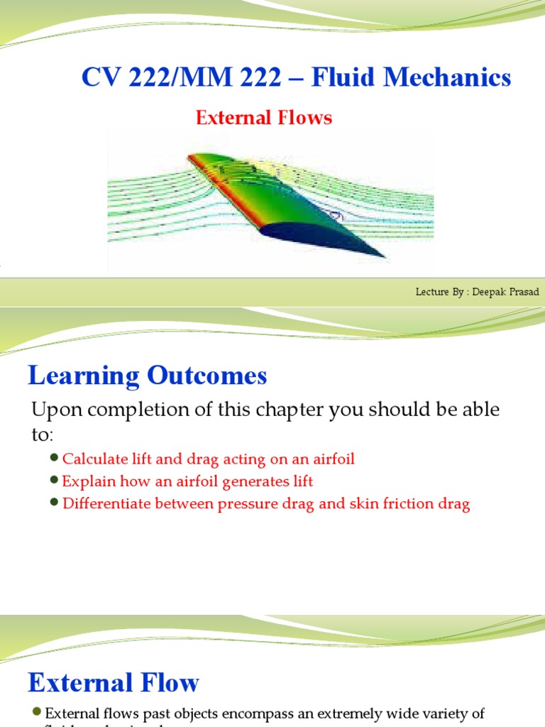 External Flow | Download Free PDF | Drag (Physics) | Lift (Force)