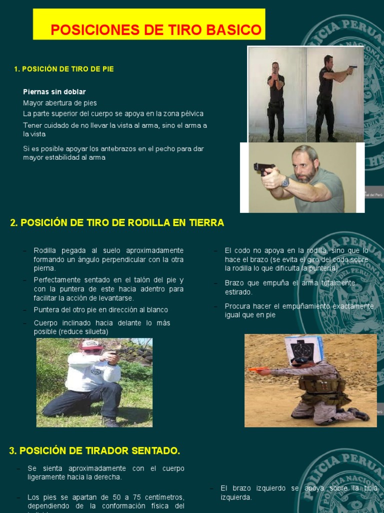 Posiciones Básicas de Tiro | PDF | Mano | Rodilla