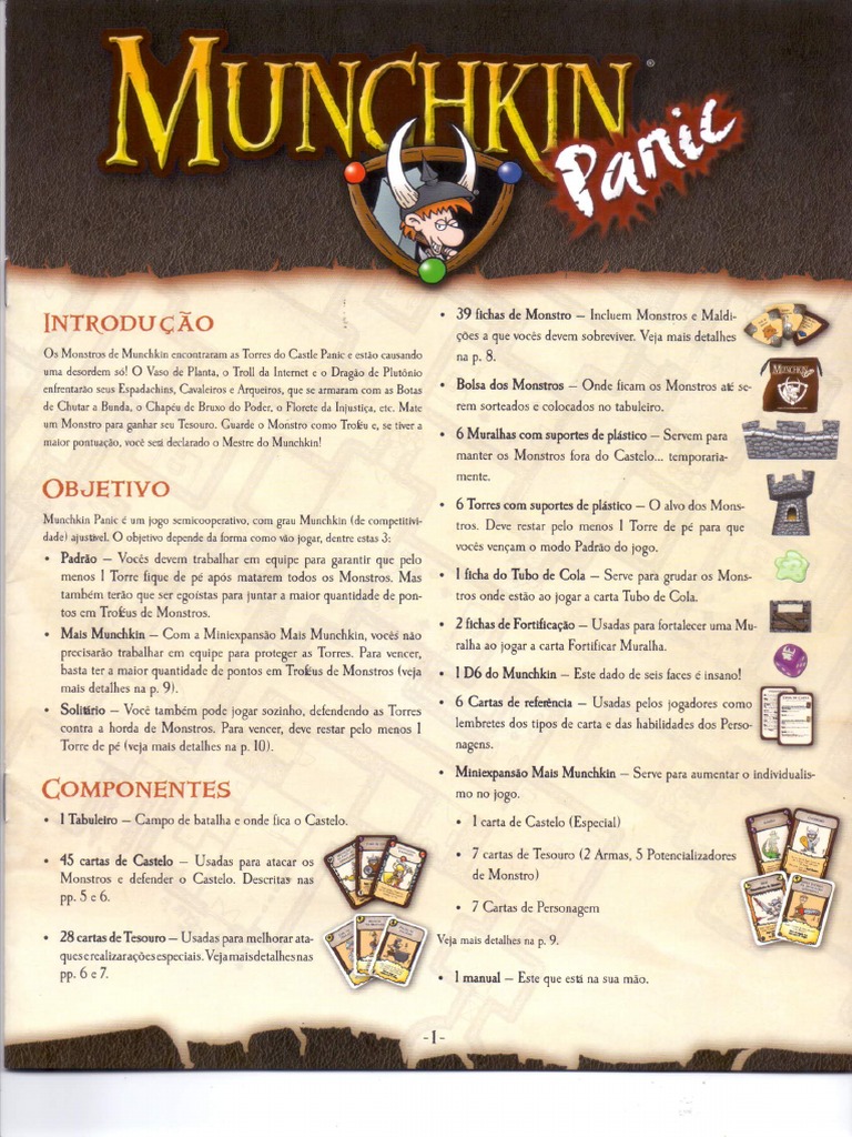 Munchkin Panic Manual Table Games | PDF