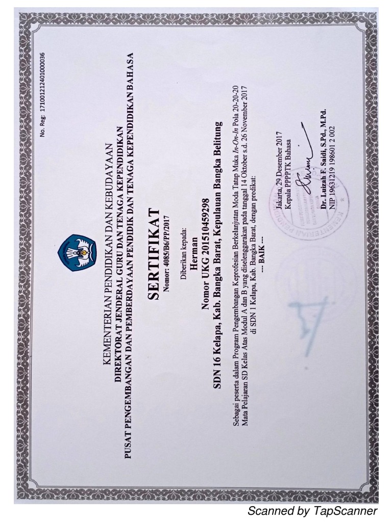 Sertifikat Diklat | PDF
