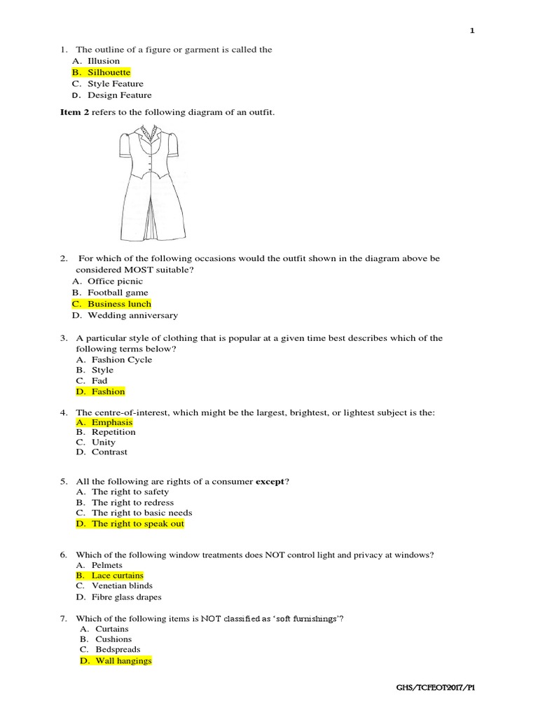 TCF P1 | PDF | Clothing | Softlines (Retail)