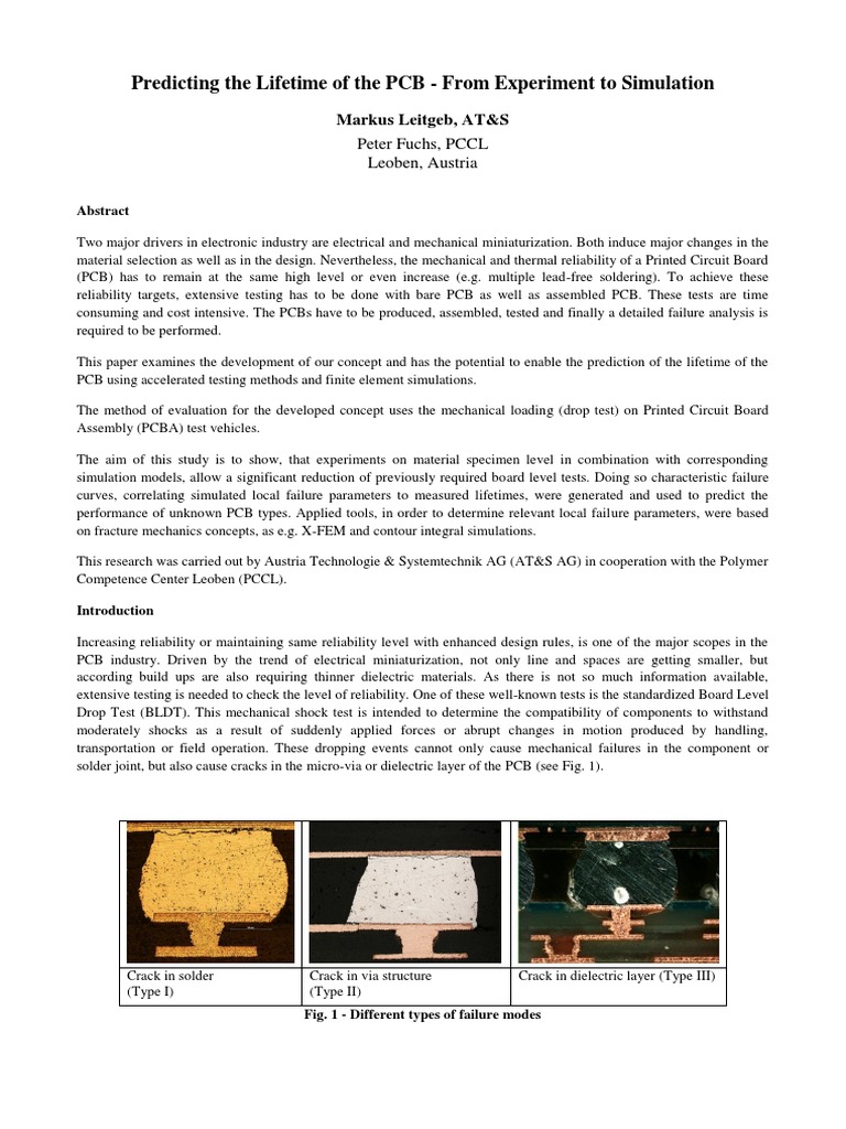 Predicting Lifetime PCB Ipc | PDF | Printed Circuit Board | Reliability ...