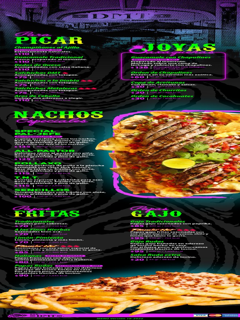 Menú DMT ROCK BAR | PDF | Cerveza inglesa | Bebida